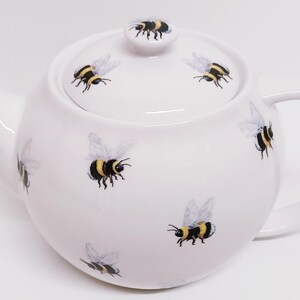 Bees Teapot Porcelain 20 Fl Oz 600ml Bumblebees Hand Decorated UK - Etsy