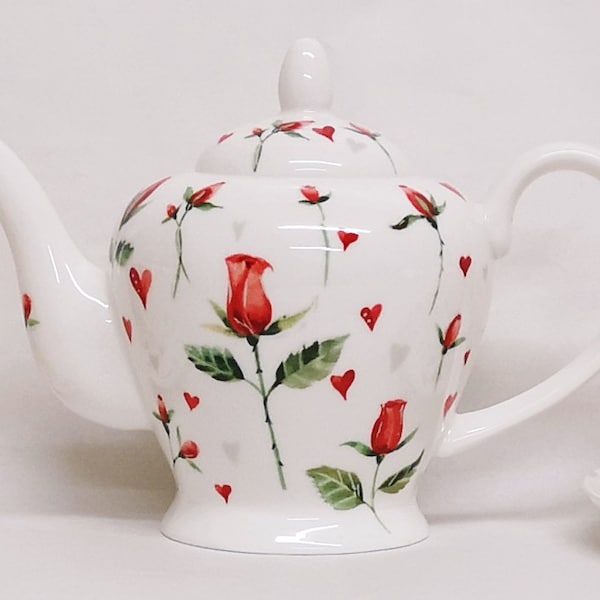 Red Tea Set - Etsy