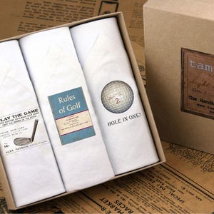 White Cotton Men's Golf Handkerchiefs - Etsy