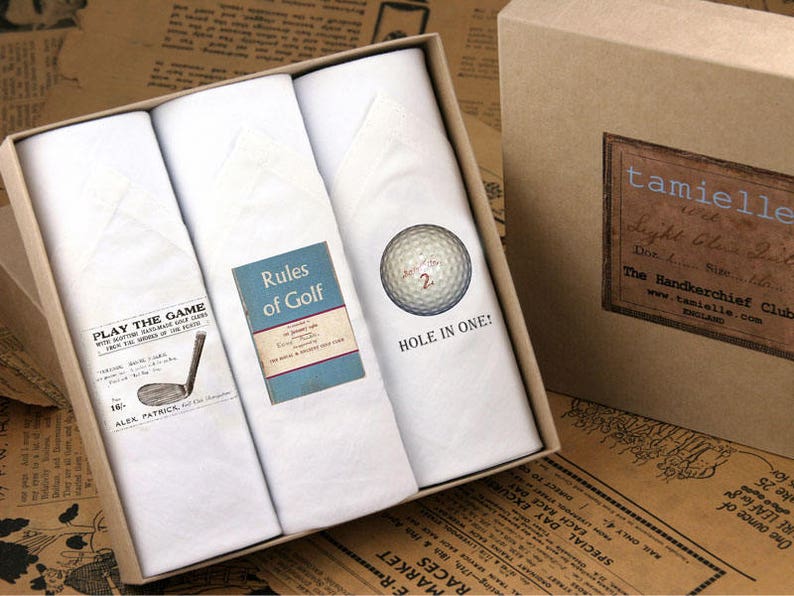 White Cotton Men's Golf Handkerchiefs - Etsy