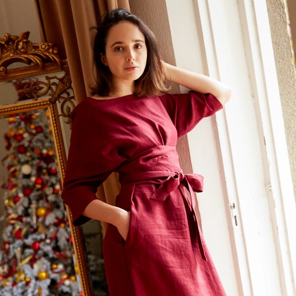 Marsala Dress - Etsy