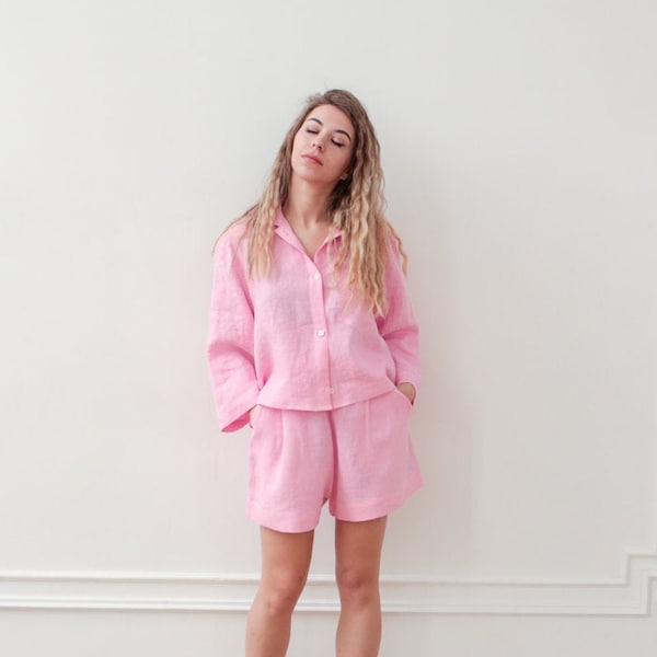 Crop Top Pajama Set - Etsy