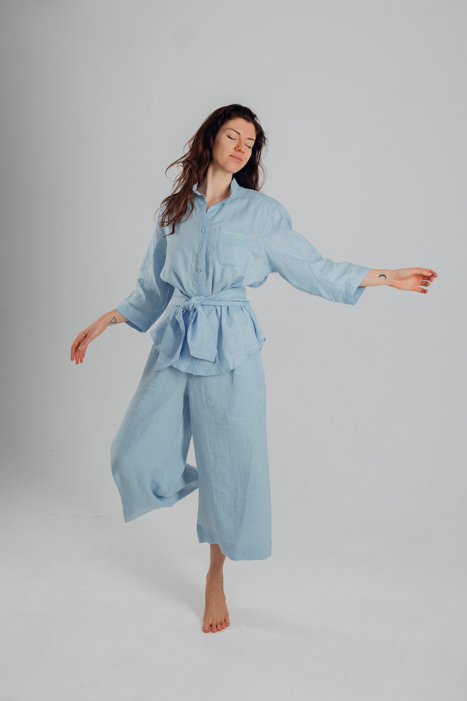 Terracotta Linen Pajamas - Etsy