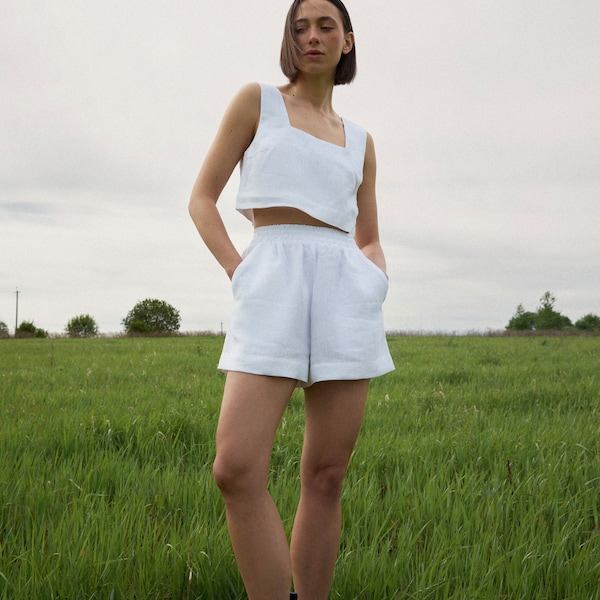 Linen Crop Top - Etsy