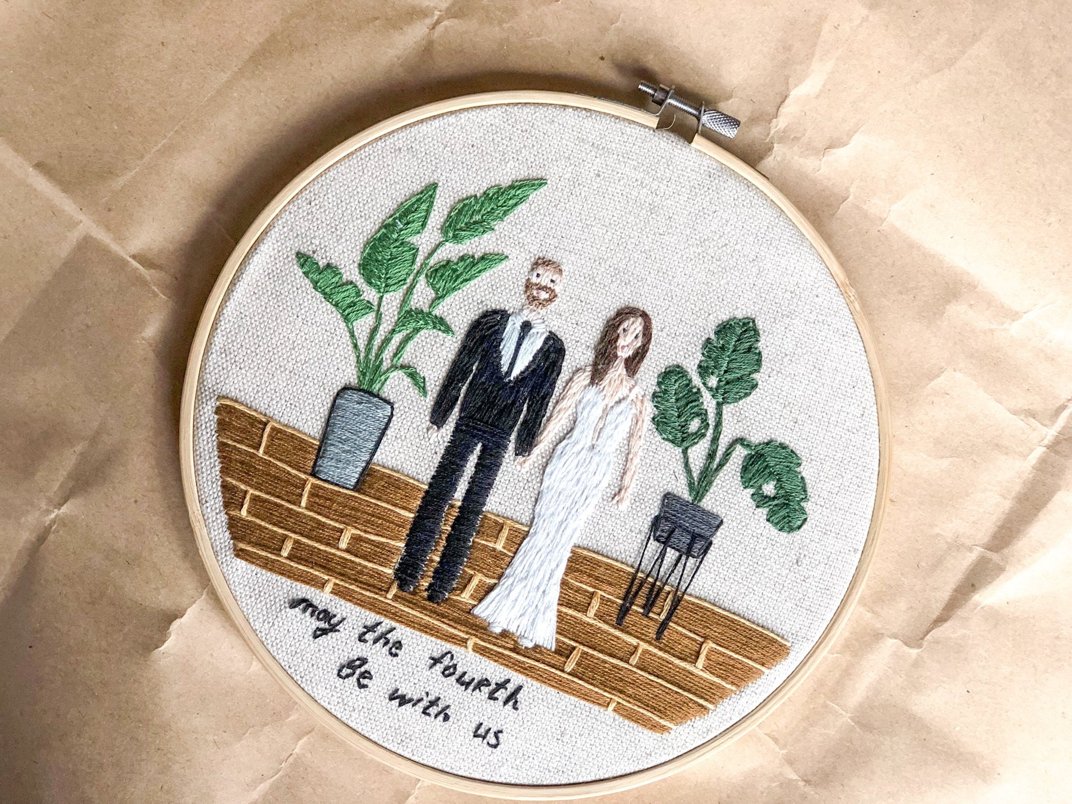 Art & Collectibles Embroidery Fiber Arts Custom Embroidery Portrait ...