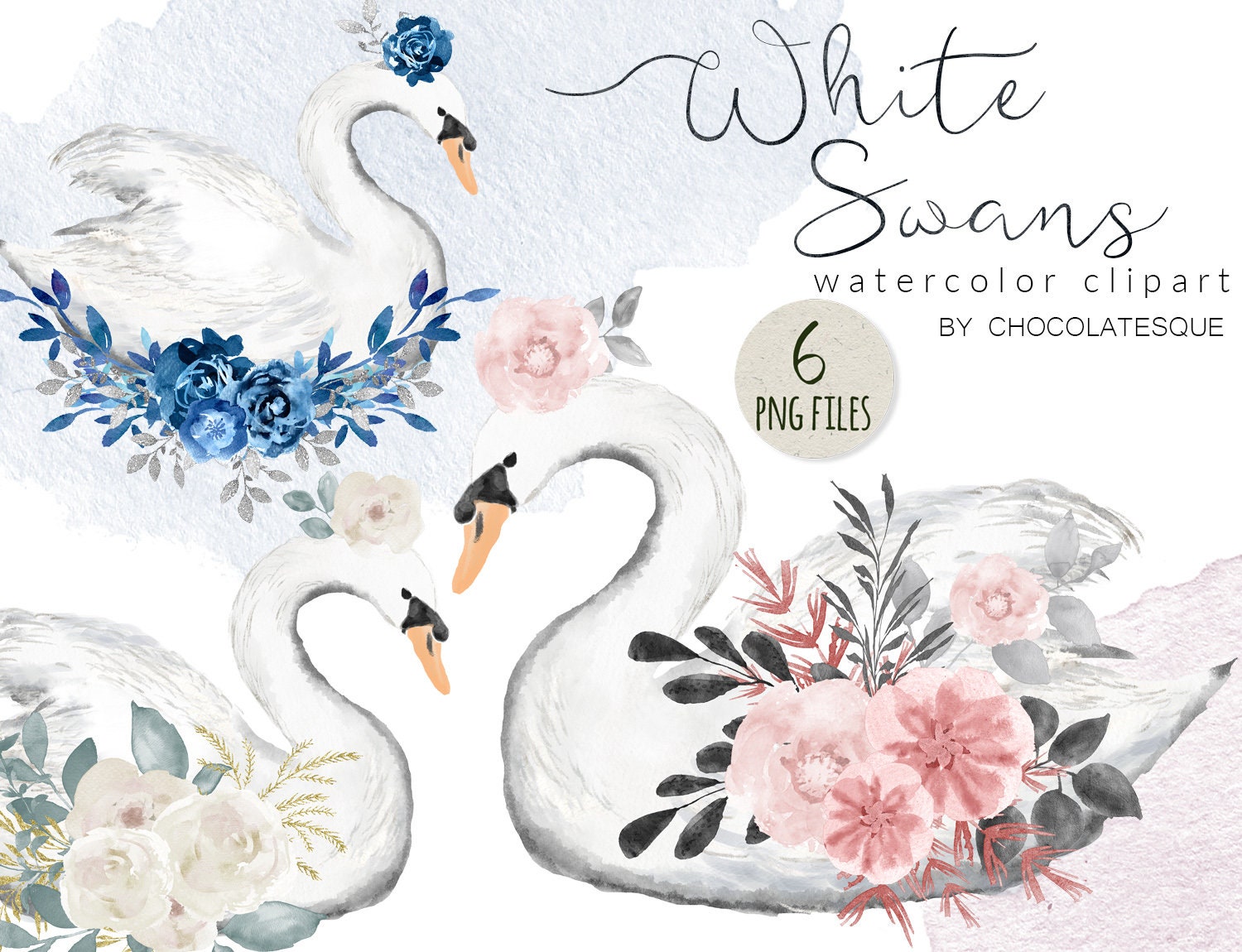 Craft Supplies & Tools Scrapbooking Paper, Party & Kids Swan Watercolor ...