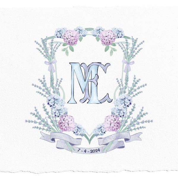 Watercolor Monogram - Etsy