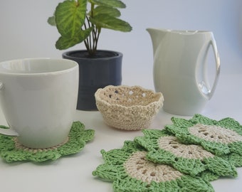 Crochet Succulent Coasters in a Basket Pattern - Etsy