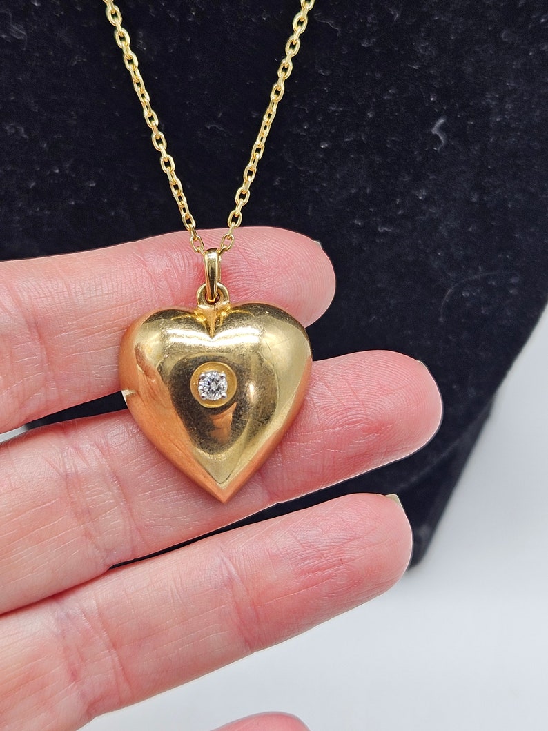 Unique Vintage Heart 14K Necklace - Etsy
