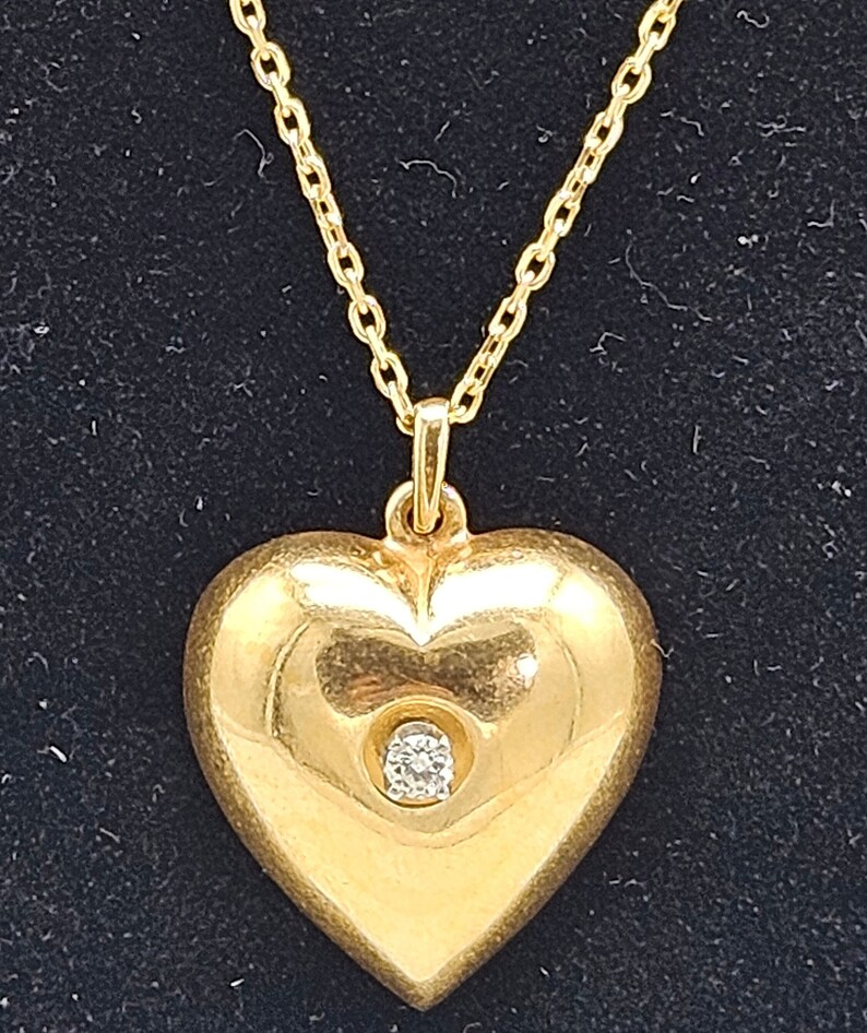 Unique Vintage Heart 14K Necklace - Etsy