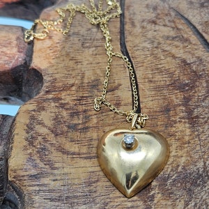 Unique Vintage Heart 14K Necklace - Etsy