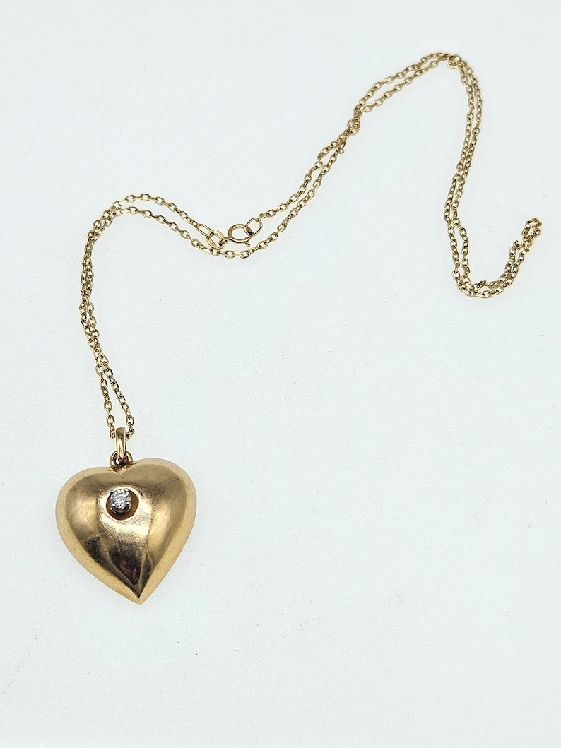 Unique Vintage Heart 14K Necklace - Etsy