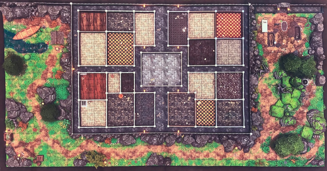 Heroquest Custom Board Game Fabric Mat 48 X 24 3D - Etsy