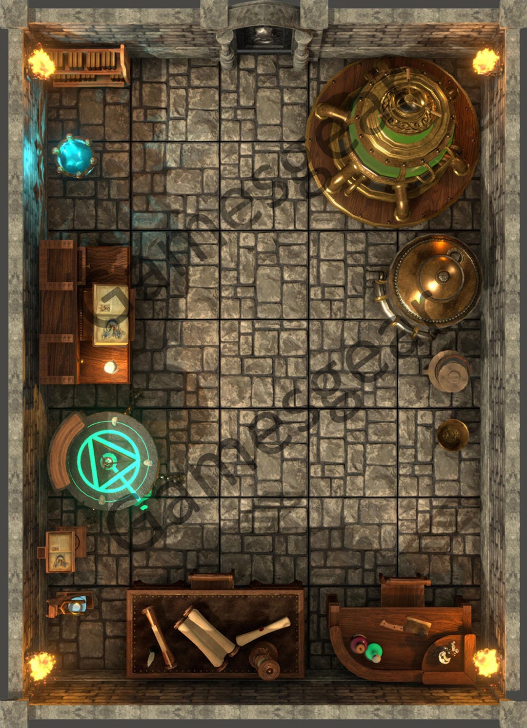 Dungeon Tiles print Your Own 11 Piece Dungeon Set Print N Play - Etsy