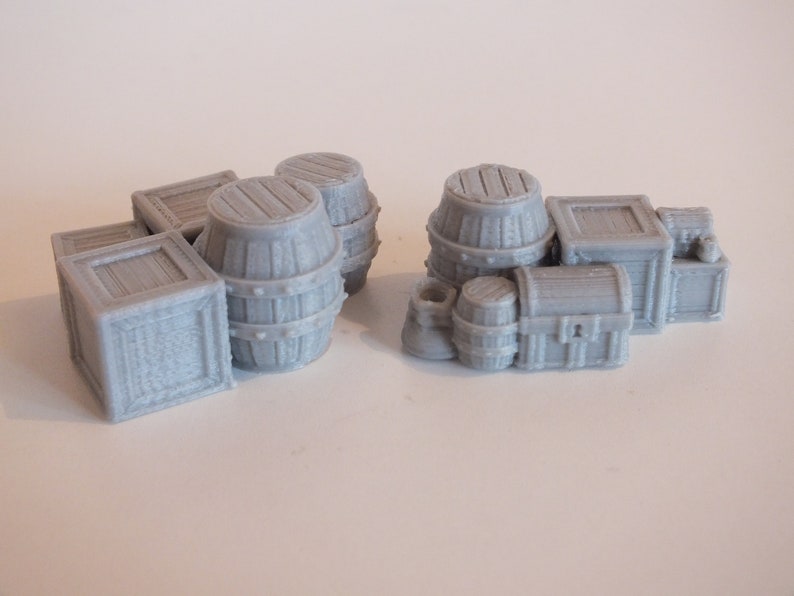 Dungeon & Dragons Dnd Scenery Tabletop RPG Barrels Crates - Etsy