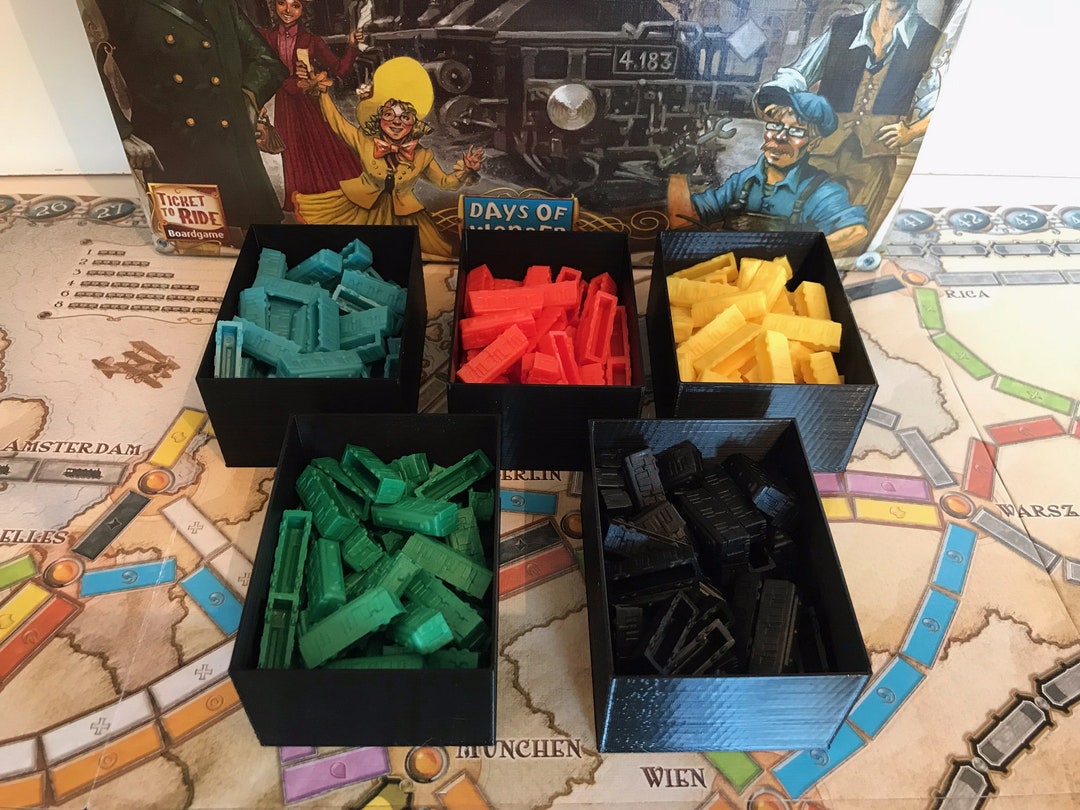 Ticket to Ride Europe Train Storage Box Insert / Holders - Etsy