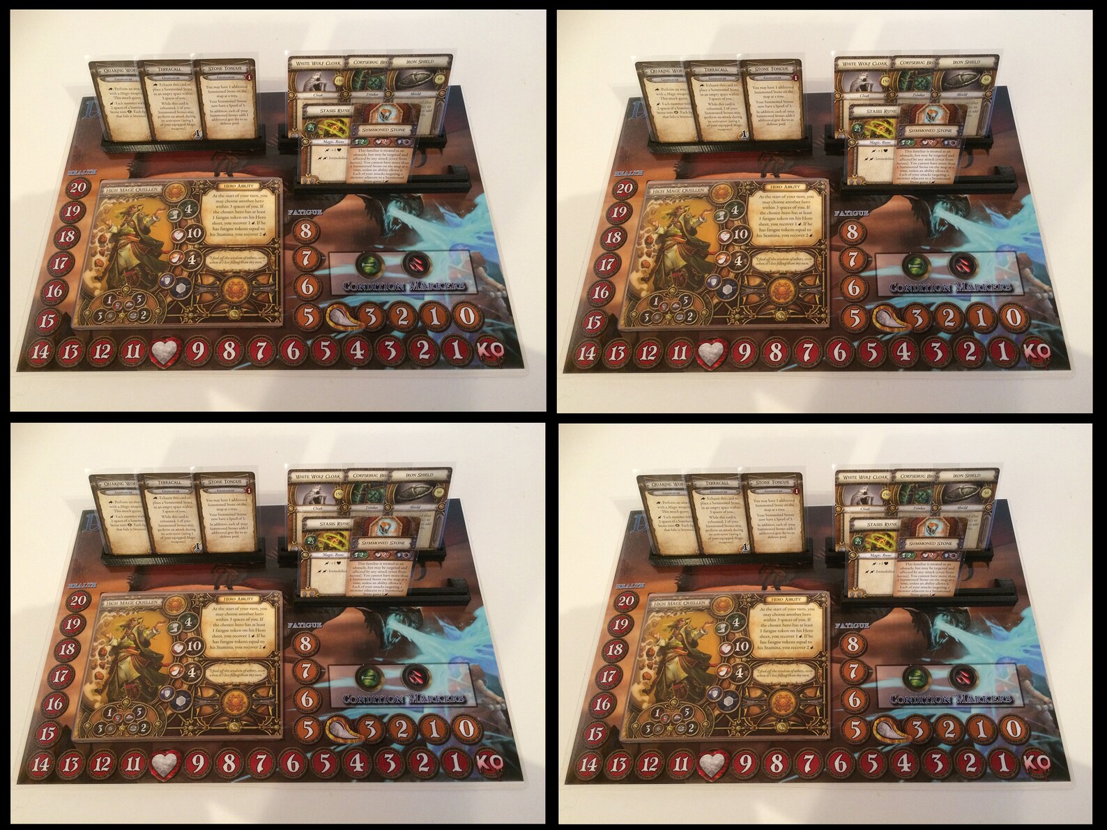 4 X Descent 2e Board Game Player Mat & Card Holders - Etsy