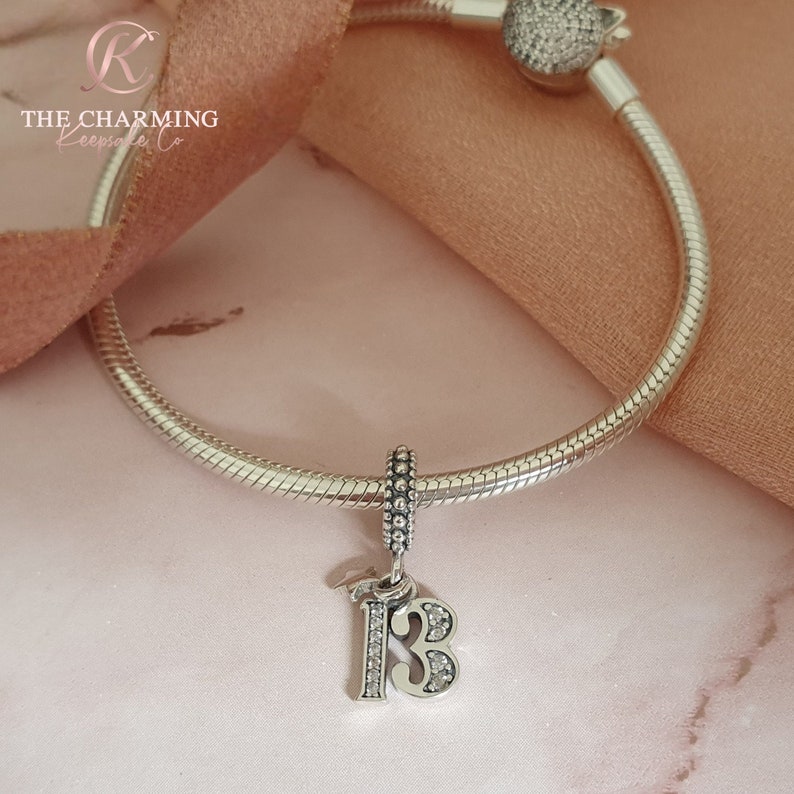 13th Birthday Charm Genuine 925 Sterling Silver Milestone - Etsy
