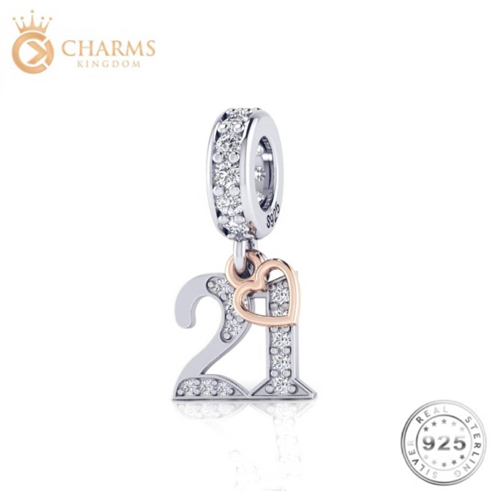 21st Birthday Charm Genuine 925 Sterling Silver Fits Pandora | Etsy