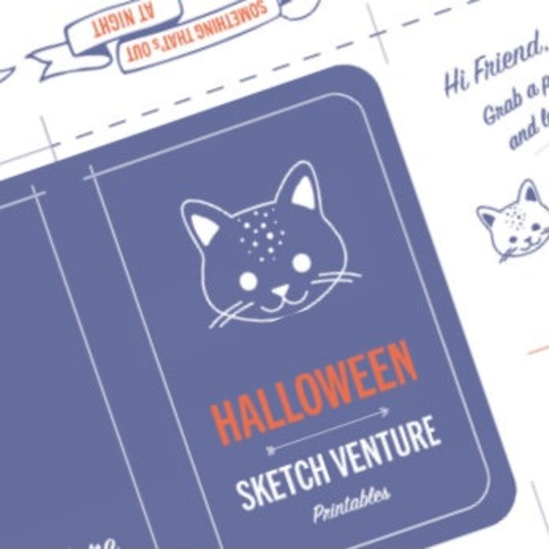 Printable Halloween Sketch Booklet - Spooky Fun Kids Drawing Activity ...