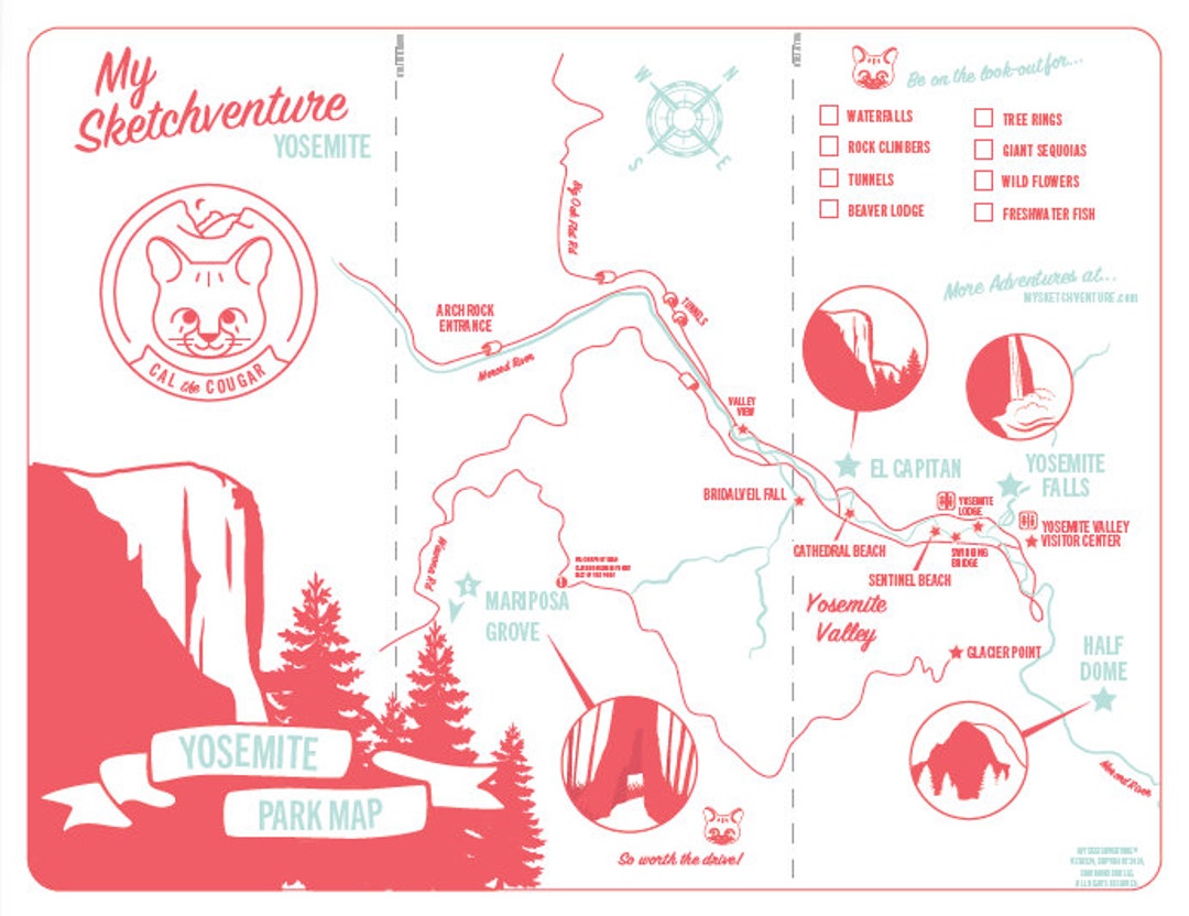 Printable YOSEMITE National Park Map - Print and Fold | Great for Kids ...