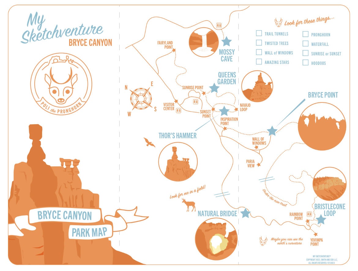 Printable BRYCE CANYON National Park Map - Print and Fold | Great for ...