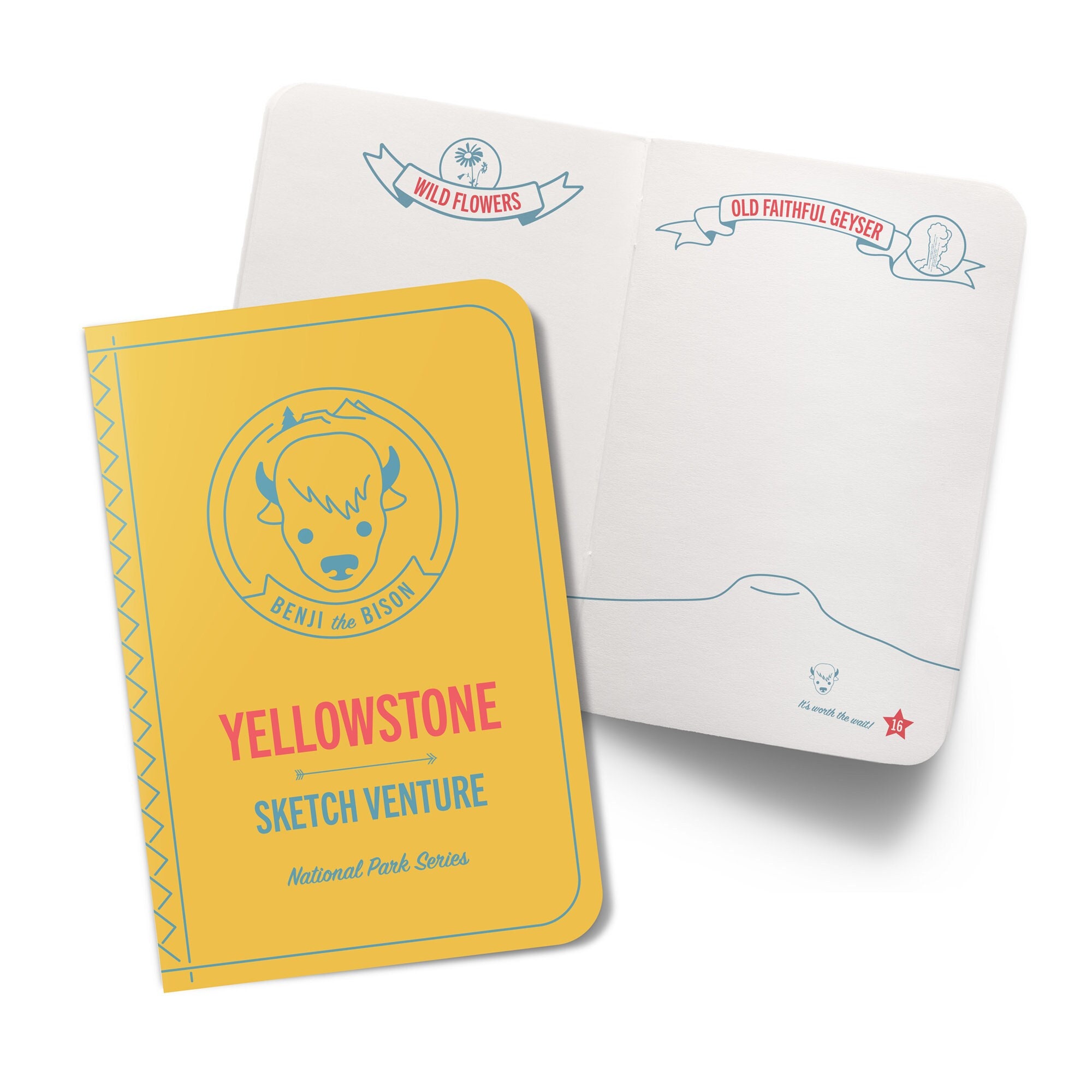 YELLOWSTONE NATIONAL PARK Sketch Journal: Kids Drawing Adventure Book ...