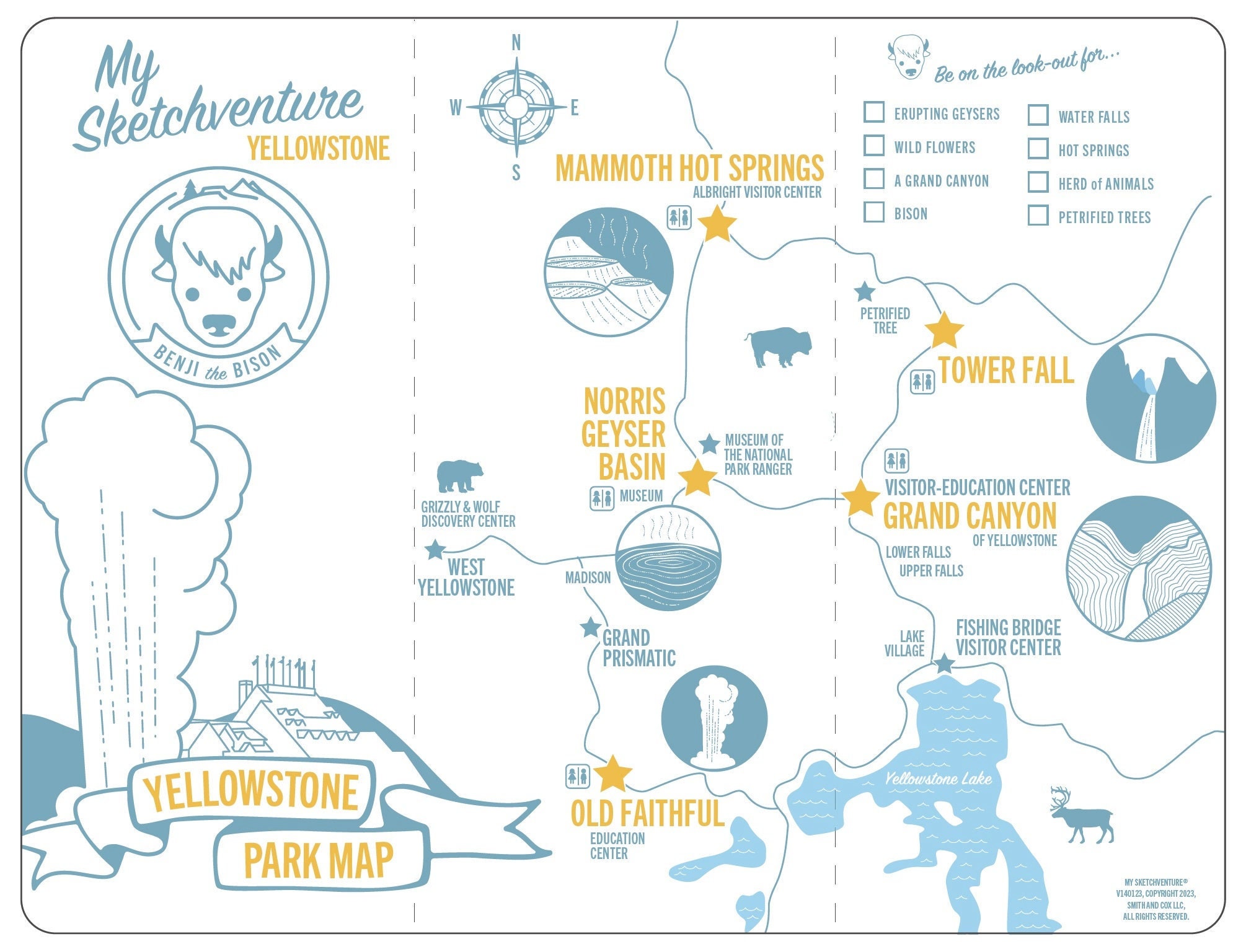 printable map of yellowstone national park