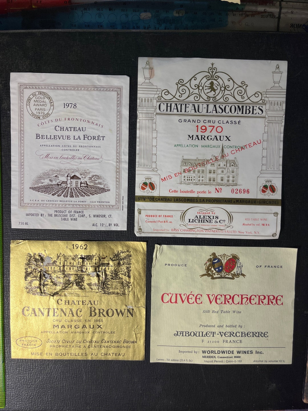 FRENCH WINE LABELS Vintage 1970s 1960s - Etsy