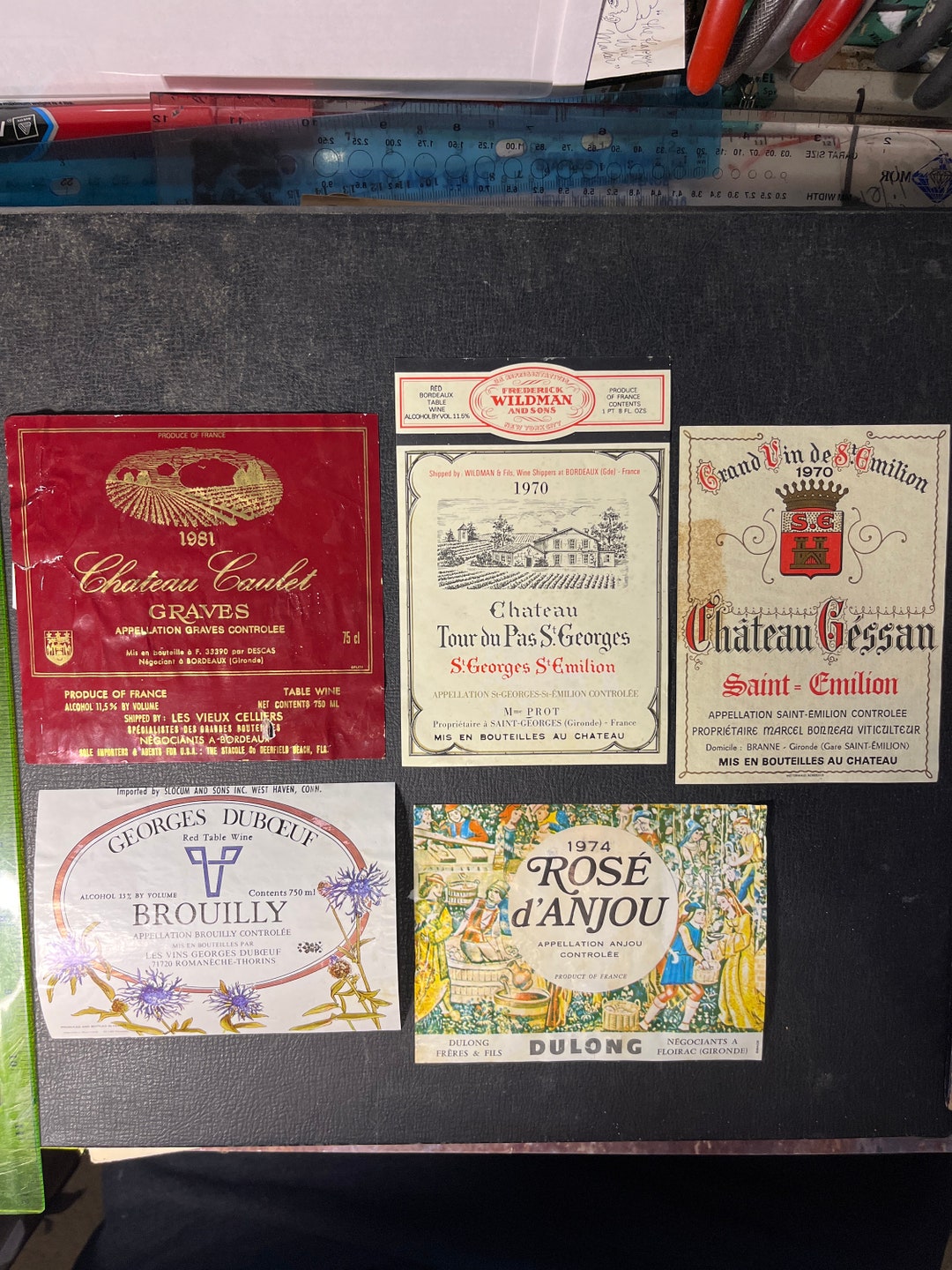 FRENCH WINE LABELS Vintage 1970s 1980s - Etsy