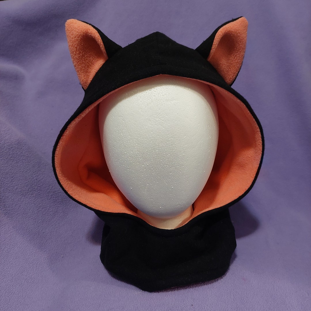 Black Cat Hooded Cowl - Etsy