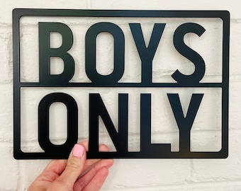 Boys Only Sign - Etsy