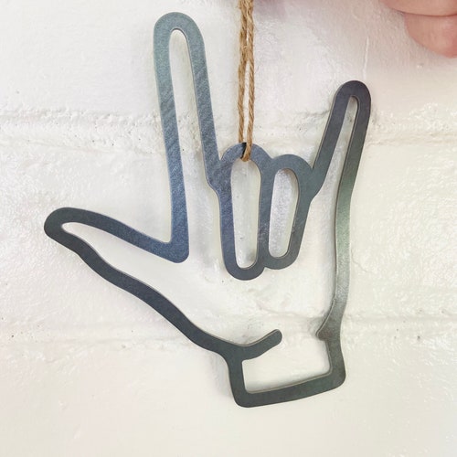 I Love You ASL Sign Language Sign Ornament American Sign - Etsy