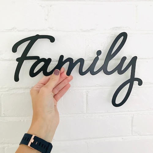 Metal Family Sign Metal Family Wall Decor Family Wall Art - Etsy
