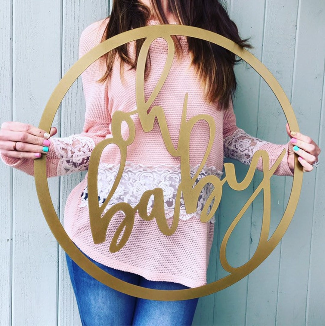 Oh Baby Metal Backdrop Sign - Etsy