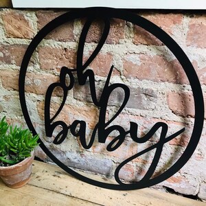 Oh Baby Metal Backdrop Sign - Etsy
