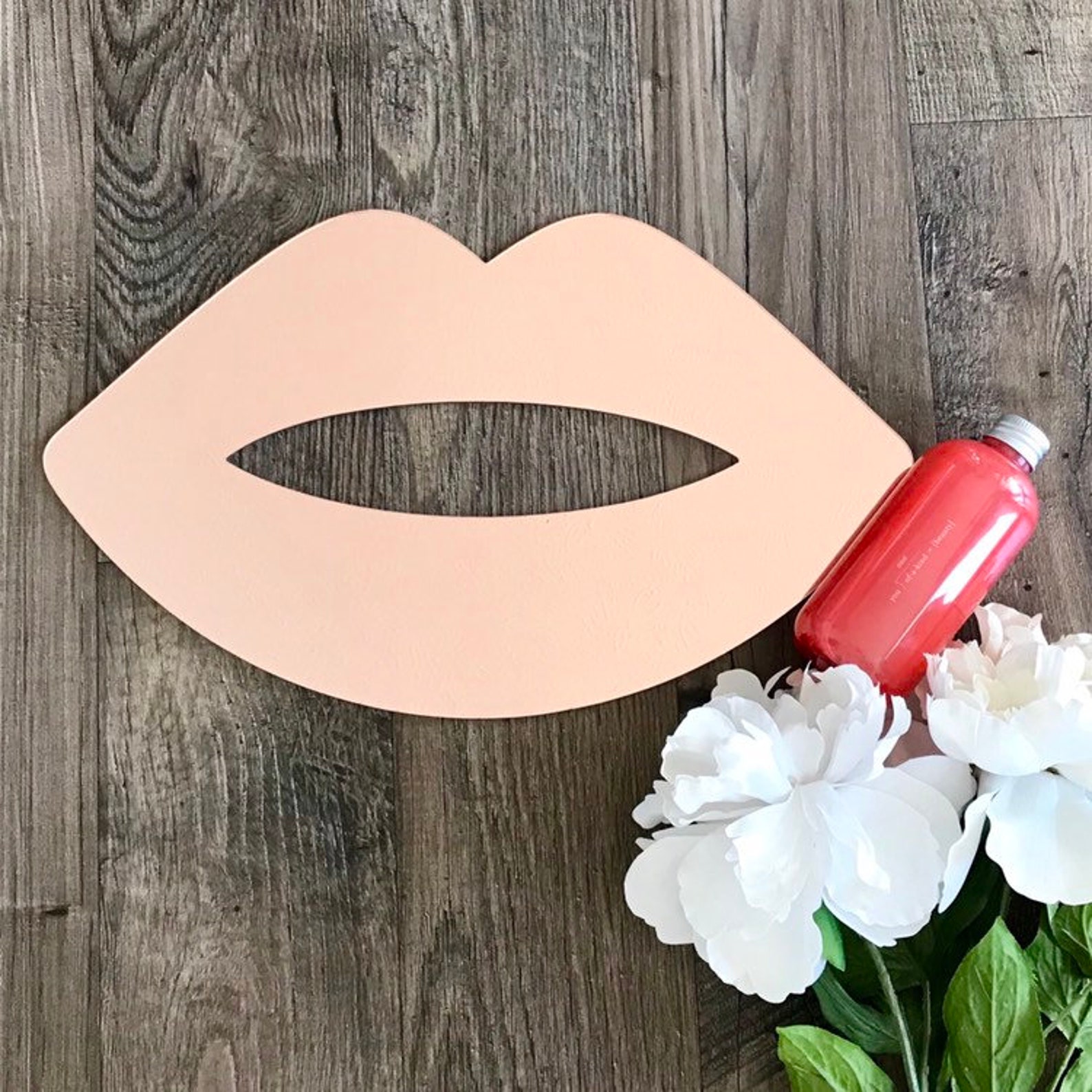 Rose Gold Acrylic Lips Mirror | Etsy