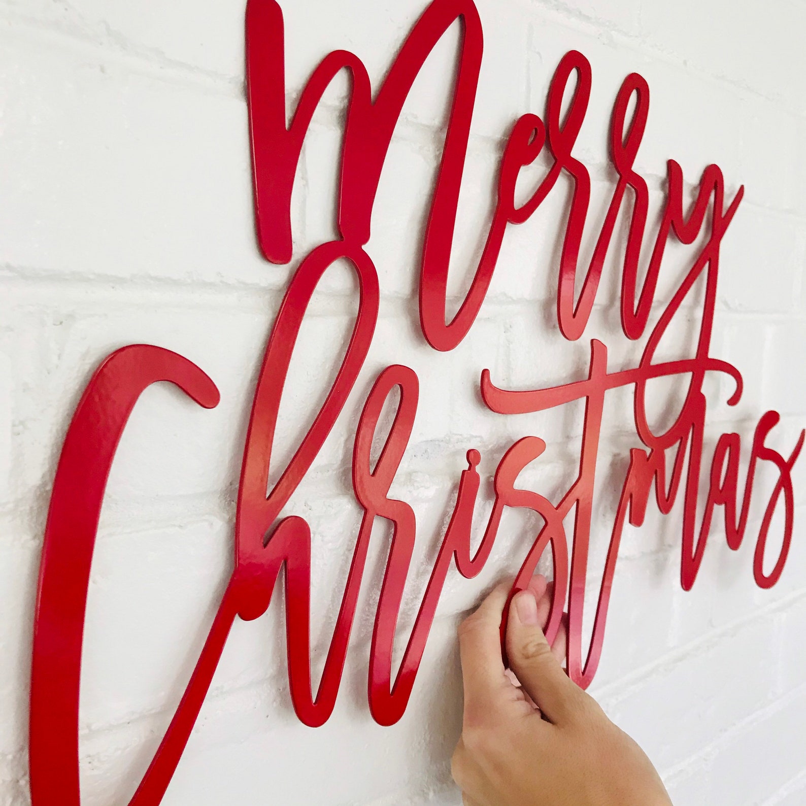 Metal Merry Christmas Sign Etsy