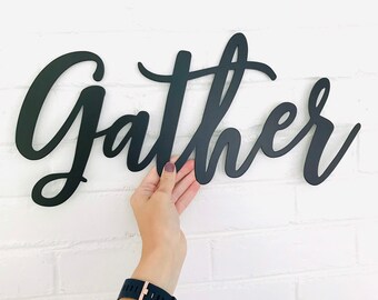 Large Metal Gather Sign - Etsy