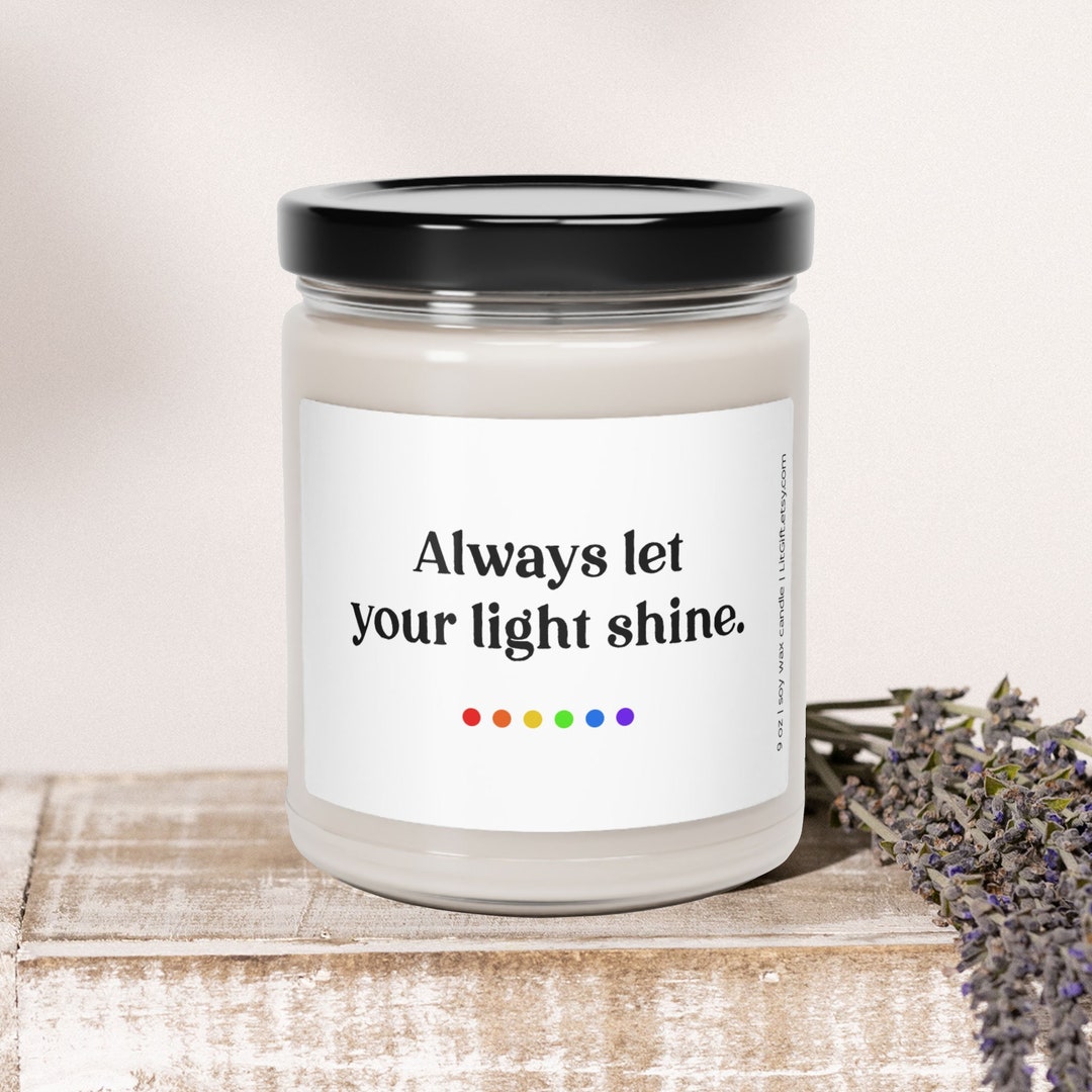 Shine Pride Candle, Gay Gifts, LGBTQ Birthday Gift, Queer Gift for Him ...