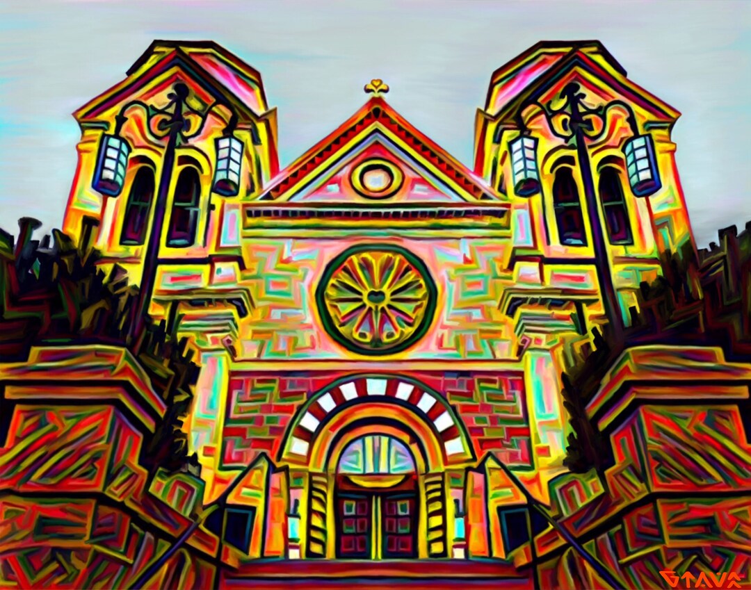 Church Fine Art Print, Modern Abstract Santa Fe Cathedral Archival ...