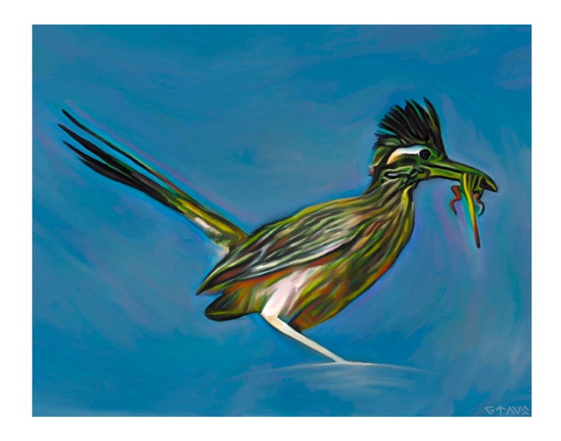 Roadrunner Print, New Mexico State Bird Archival Giclee Fine Art ...