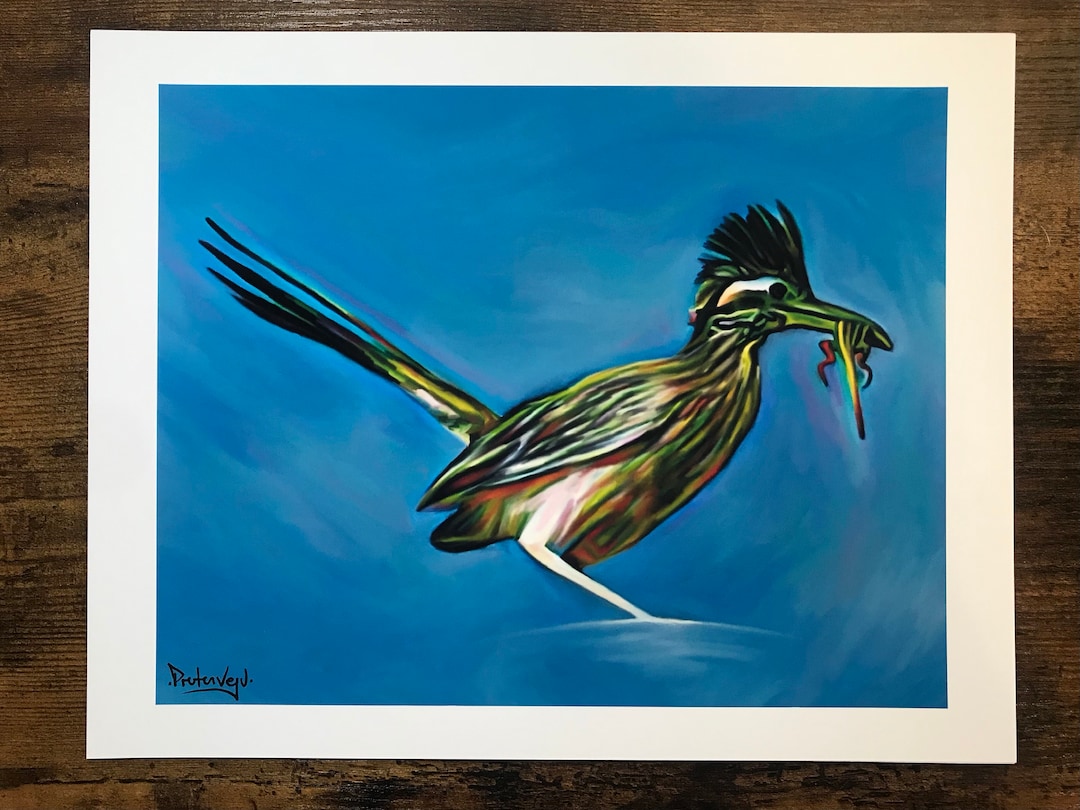 Roadrunner Print, New Mexico State Bird Archival Giclee Fine Art ...