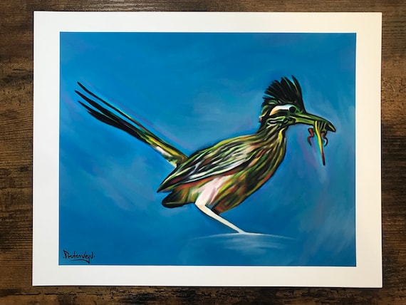 Roadrunner Print New Mexico State Bird Archival Giclee Fine - Etsy