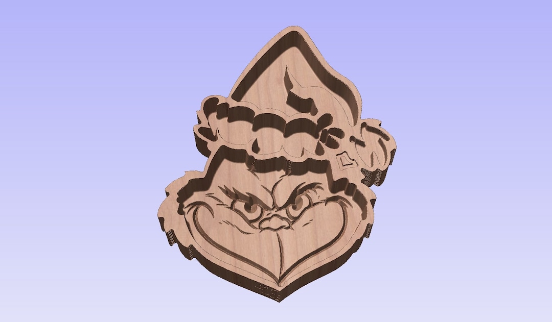 Grinch Bowl Vcarve File | Christmas CNC Carving Design | Holiday Decor ...