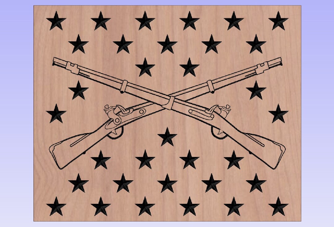 Army Infantry Union Design: SVG DXF File (digital Download) - Etsy