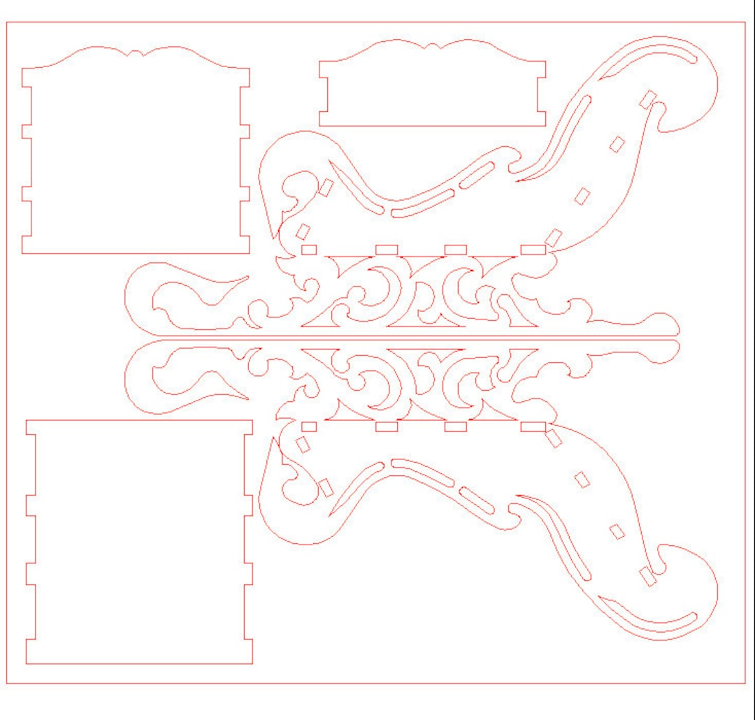 Santa Sleigh Cut Out SVG File for Laser or CNC - Holiday Christmas ...