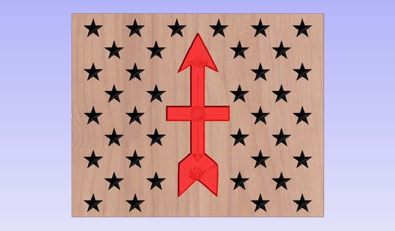 32nd Infantry Red Arrow Division Union SVG and DXF file | Etsy