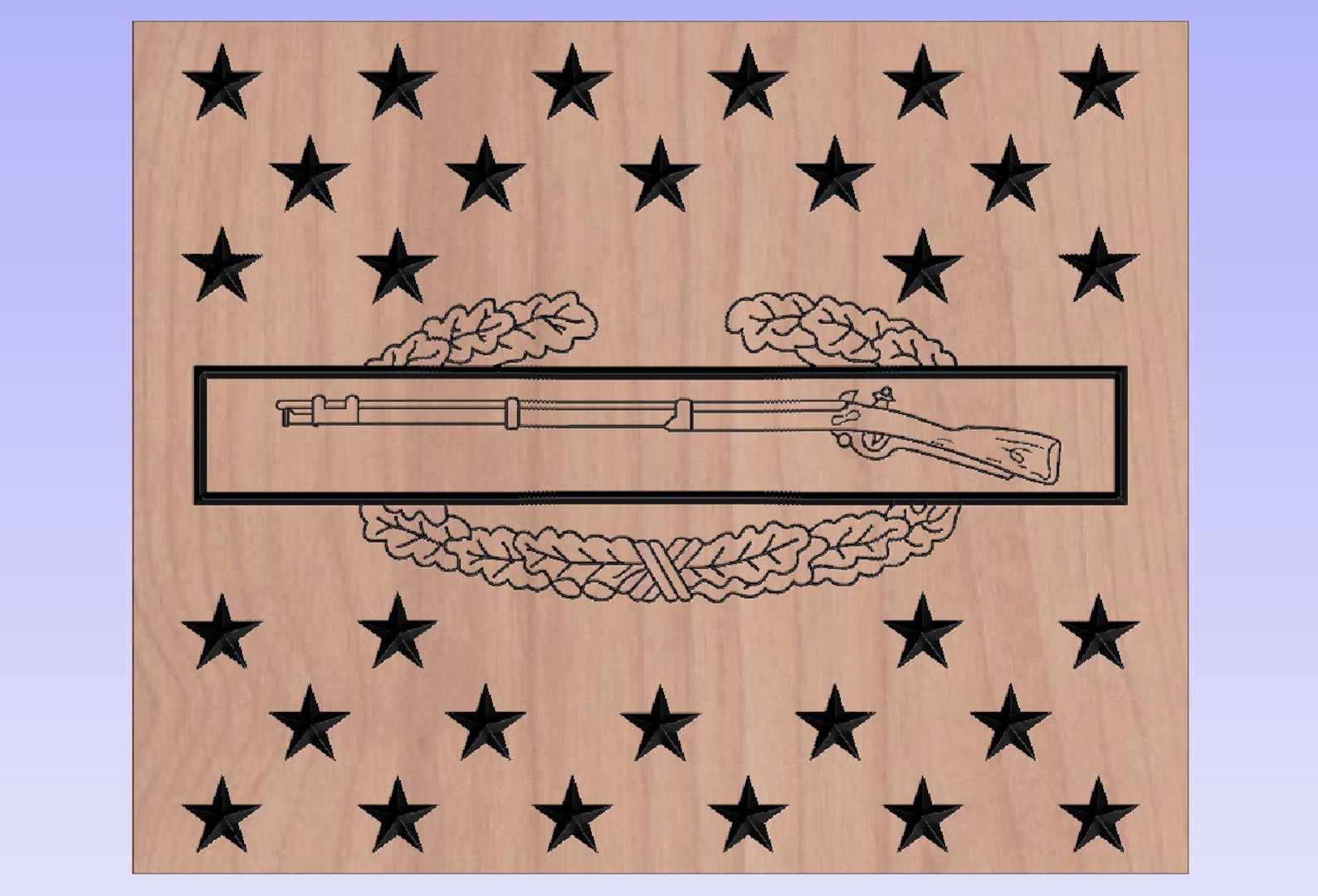 Combat Infantryman Badge SVG DXF: Army Union Design (digital File) - Etsy