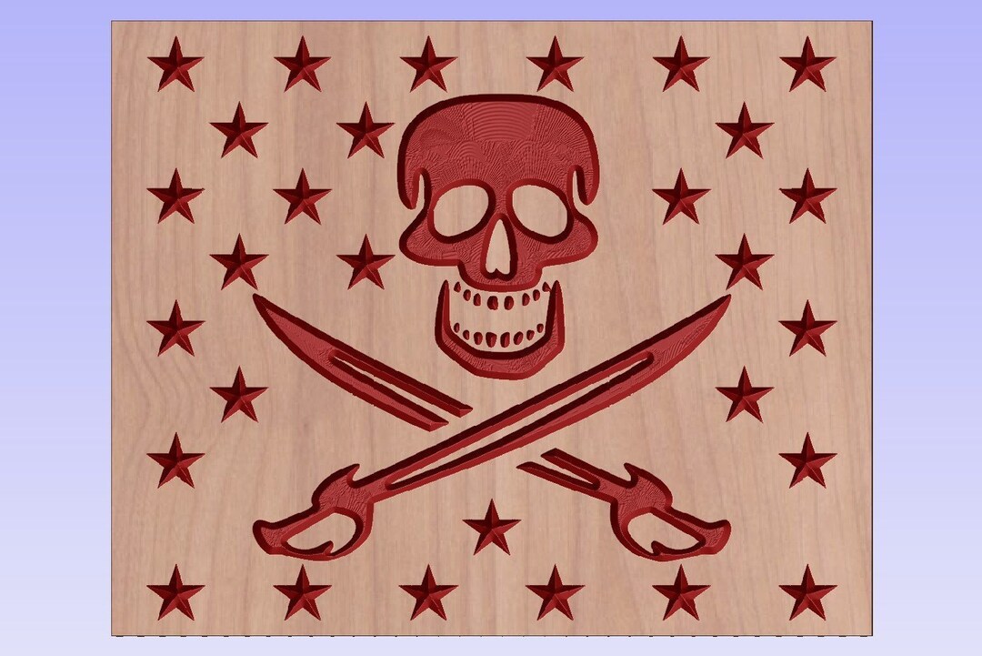 Pirate Skull & Swords SVG DXF File: CNC, Cricut, Silhouette - Etsy